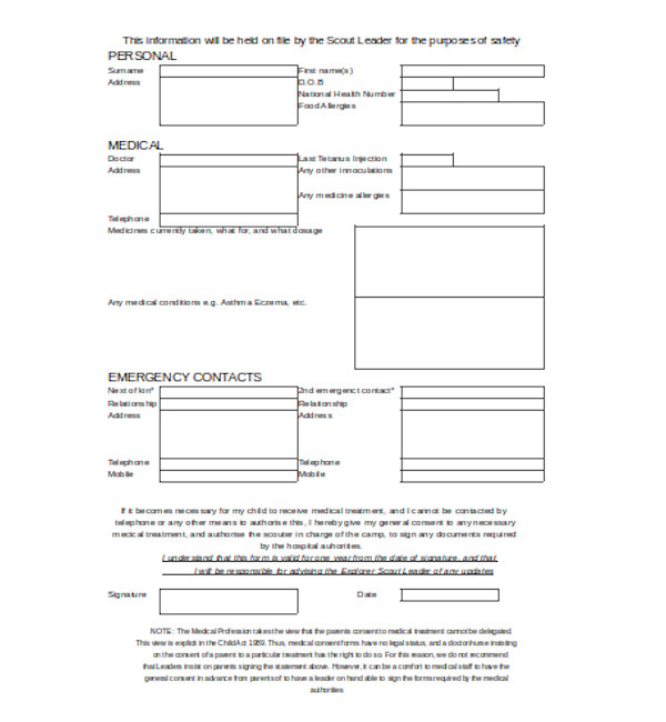 FREE 14+ Child Medical Consent Form Samples, PDF, MS Word, Google Docs ...