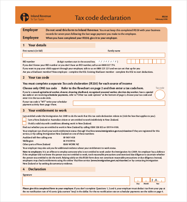 FREE 13+ Employee Declaration Form Samples, PDF, MS Word, Google Docs ...