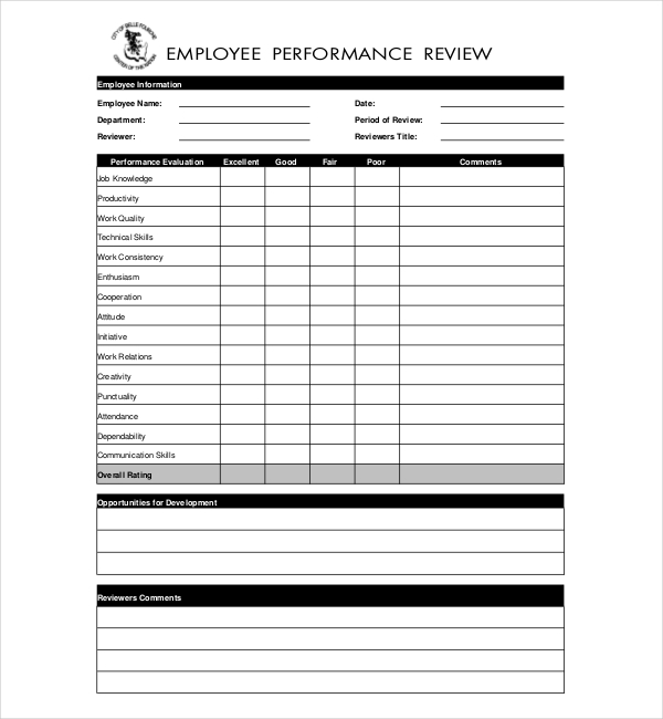FREE 12+ Sample Appraisal Review Forms in PDF | MS Word | XLS