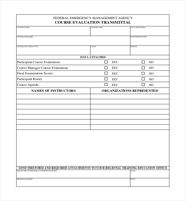 FREE 28+ Course Evaluation Form Samples, PDF, MS Word, Google Docs, Excel