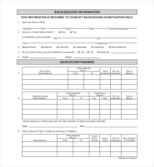 FREE 15+ Employment Application Form Samples, PDF, MS Word, Google Docs