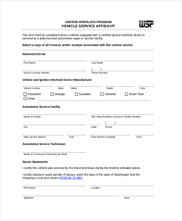 FREE 11+ Vehicle Service Form Samples, PDF, MS Word, Google Docs