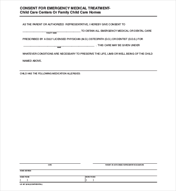 FREE 14+ Child Medical Consent Form Samples, PDF, MS Word, Google Docs ...