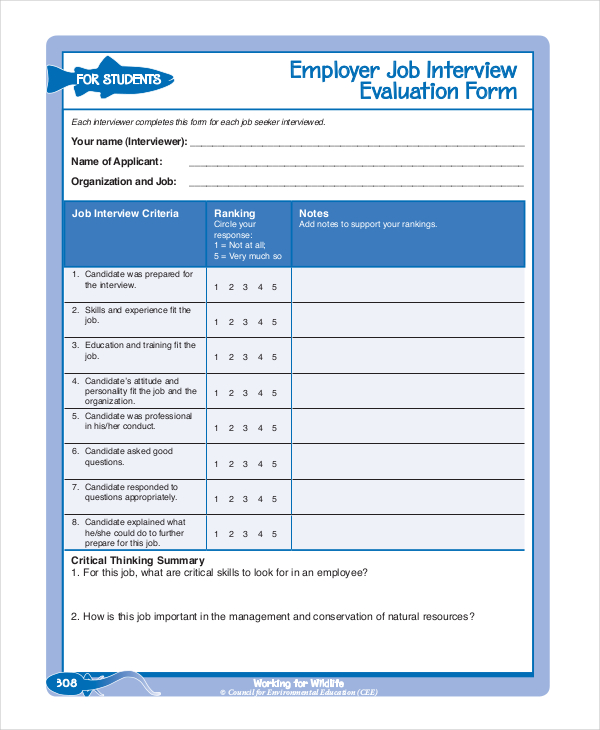 FREE 15+ Interview Feedback Form Samples, PDF, MS Word, Google Docs