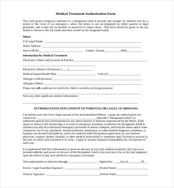 FREE 14+ Child Medical Consent Form Samples, PDF, MS Word, Google Docs ...