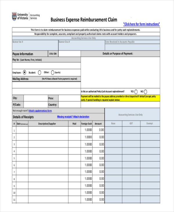 FREE 10+ Sample Business Expense Forms in PDF | MS Word | Excel