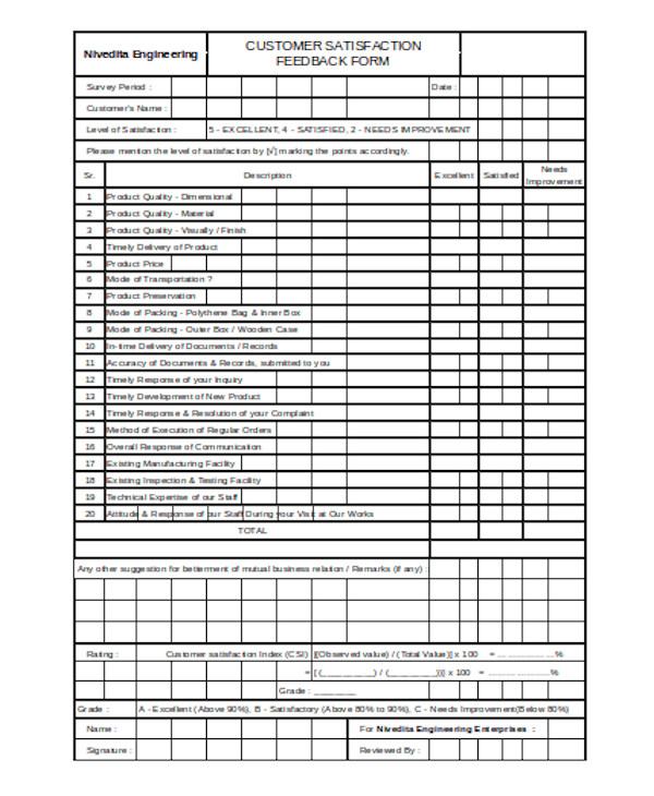 FREE 12+ Sample Customer Service Survey Forms in PDF | Excel | Word