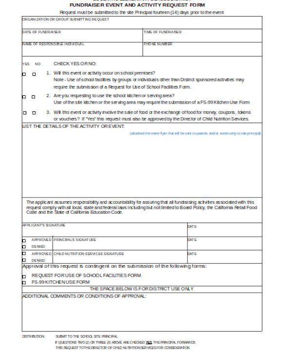 FREE 16+ Sample Event Request Forms in PDF | Excel | Word