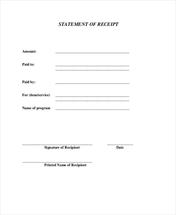 FREE 12+ Receipt of Payment Form Samples, PDF, MS Word, Google Docs, Excel