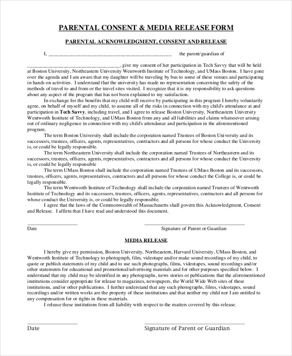 FREE 12+ Sample Media Release Forms in MS Word | PDF | Excel