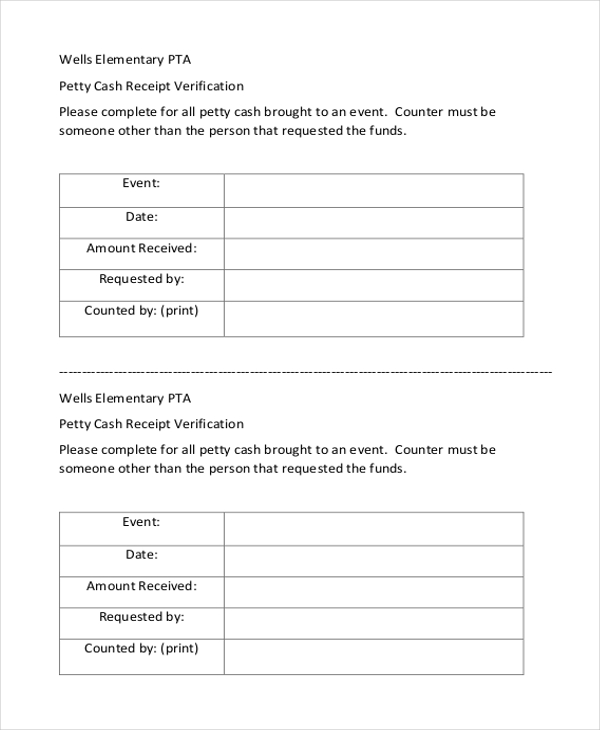 FREE 10+ Sample Petty Cash Receipt Forms in PDF | MS Word | Excel
