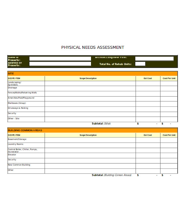 FREE 13+ Physical Assessment Form Samples, PDF, MS Word, Google Docs, Excel