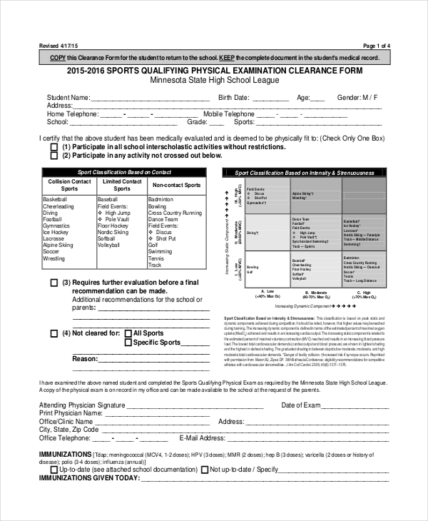 FREE 13+ Physical Assessment Form Samples, PDF, MS Word, Google Docs, Excel