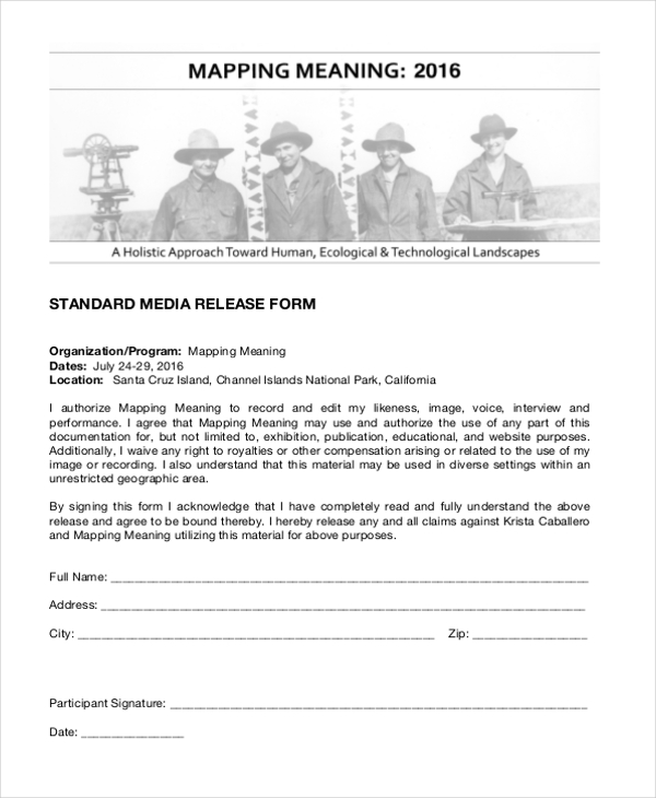 FREE 12+ Sample Media Release Forms in MS Word | PDF | Excel