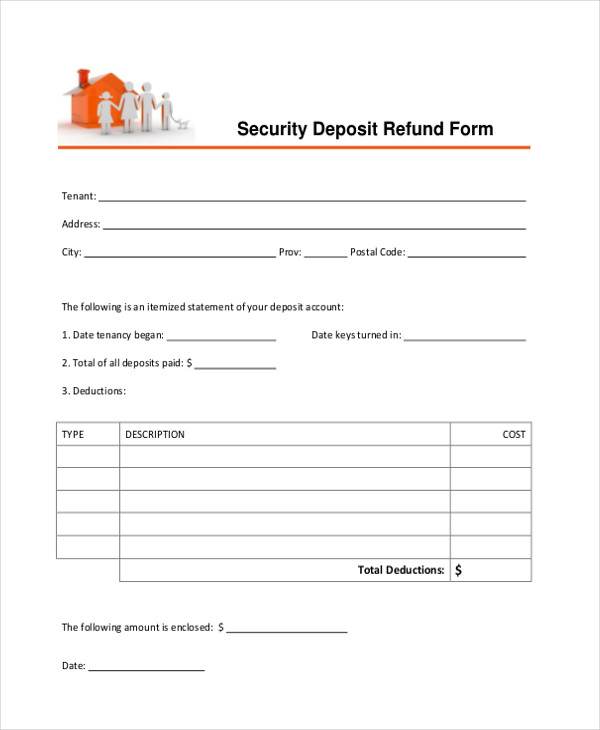 FREE 9+ Sample Security Deposit Receipt Forms in PDF | MS Word | Excel