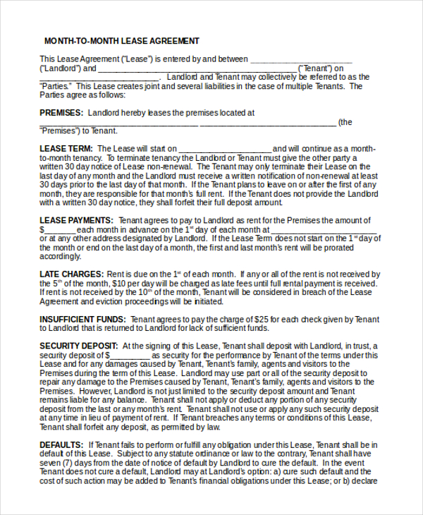 FREE 9+ Sample Commercial Lease Forms in PDF | MS Word