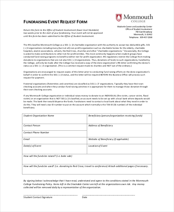 FREE 16+ Sample Event Request Forms in PDF | Excel | Word