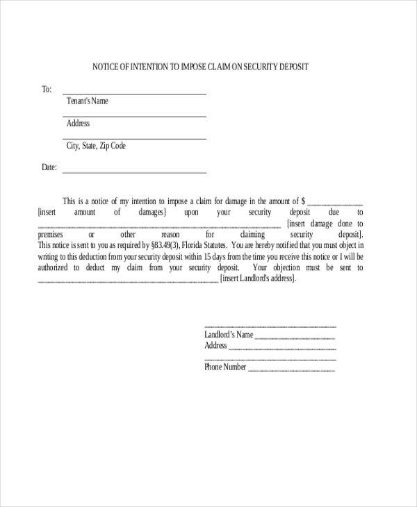 FREE 9+ Sample Security Deposit Receipt Forms in PDF | MS Word | Excel