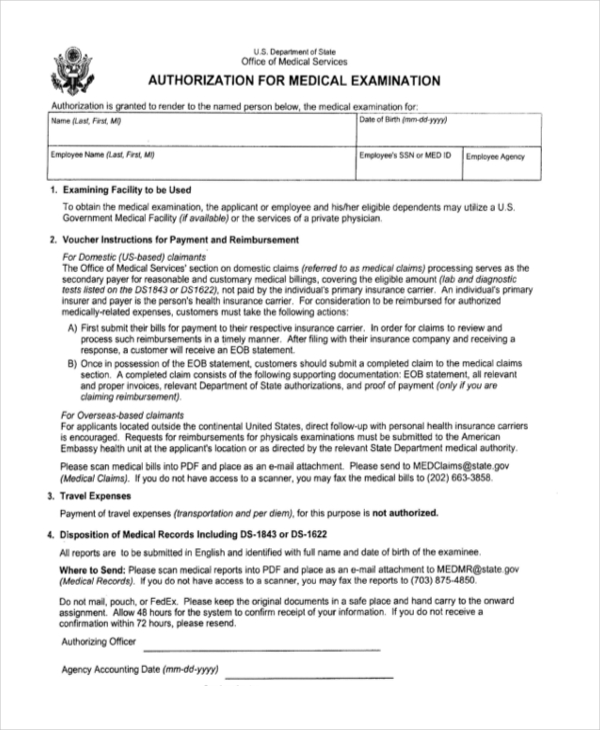 FREE 14+ Medical Examination Form Samples, PDF, MS Word, Google Docs, Excel