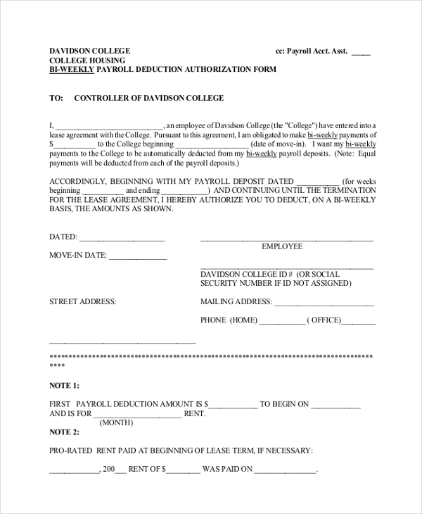 FREE 14+ Sample Payrolle Deduction Forms in PDF | Excel | Word