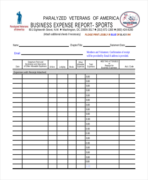 FREE 10+ Sample Business Expense Report Forms in PDF | Word | Excel