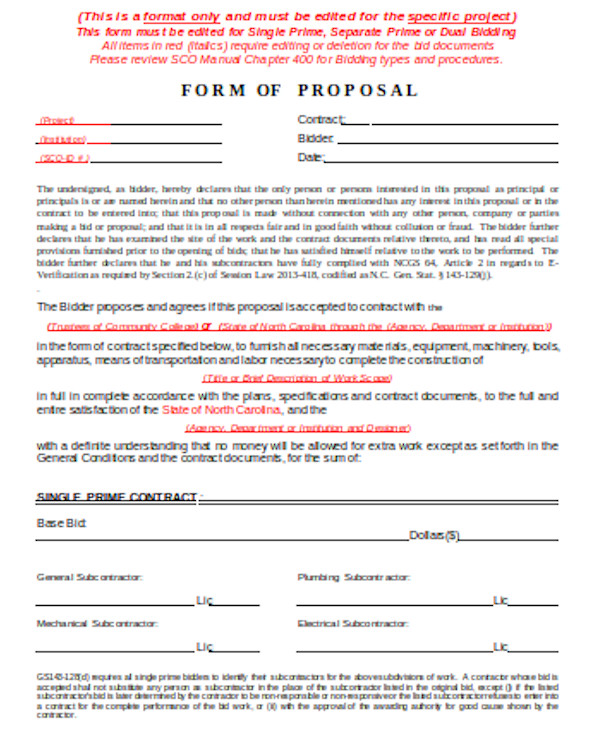 FREE 13+ LIC Proposal Form Samples, PDF, MS Word, Google Docs