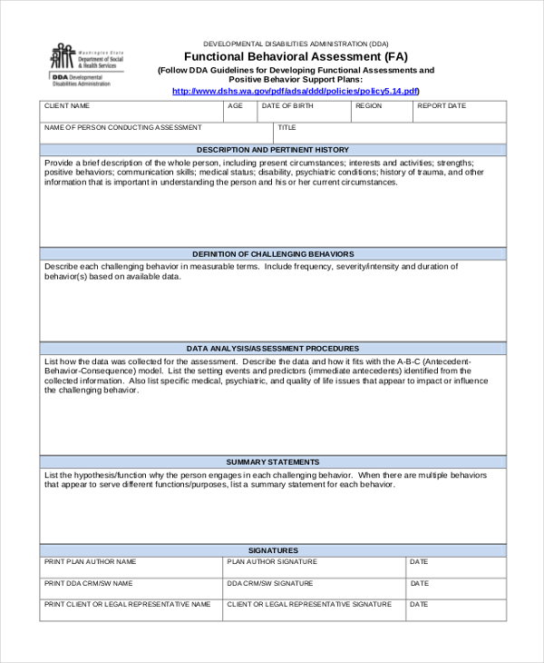 Functional Behavior Assessment Sample Pdf Google Drive iezPix Web 