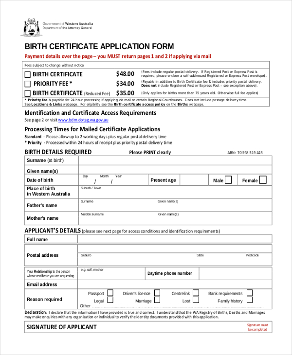 Birth Certificate Re Form Louisiana IUCN Water