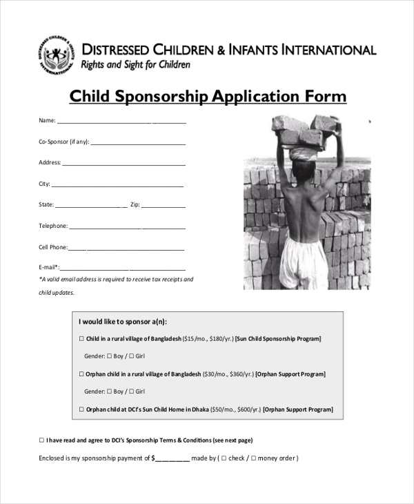 FREE 13+ Sample Sponsorship Application Forms in PDF | MS Word | Excel