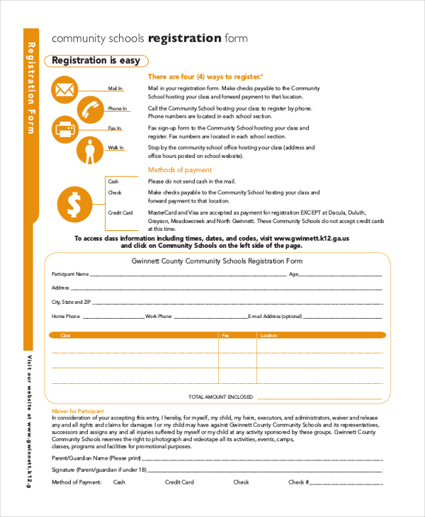 FREE 15+ School Registration Form Samples, PDF, MS Word, Google Docs, Excel