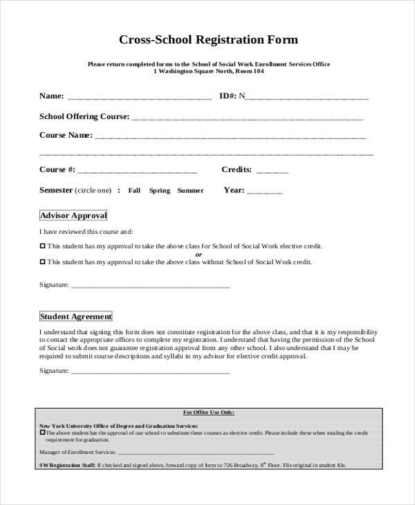 FREE 15+ School Registration Form Samples, PDF, MS Word, Google Docs, Excel