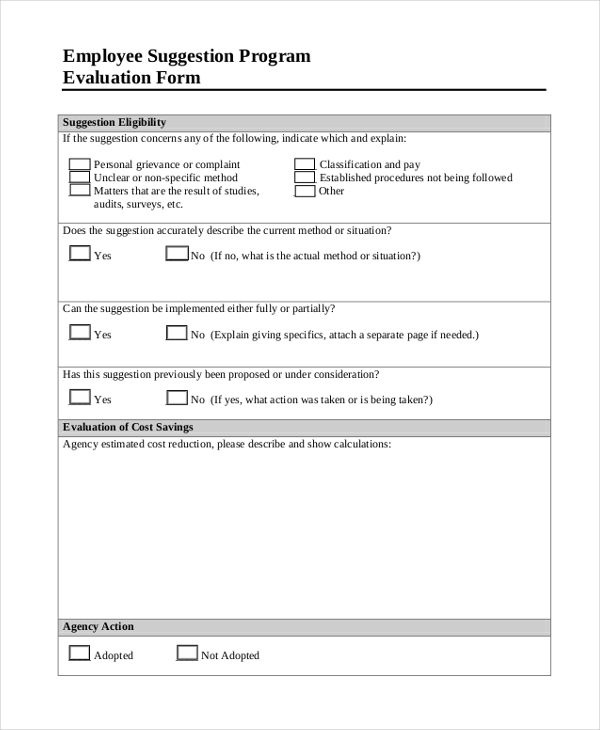 FREE 13+ Sample Program Evaluation Forms in PDF | Excel | Word