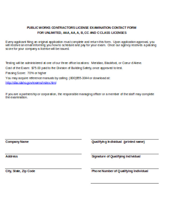 FREE 17+ Examination Form Samples, PDF, MS Word, Google Docs, Excel