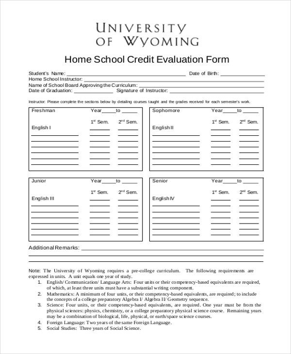 FREE 12+ Sample School Evaluation Forms in PDF | MS Word | Excel