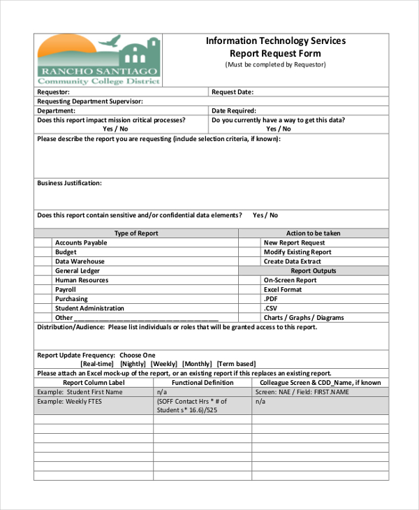 FREE 25+ Sample Service Forms in PDF | Excel | Word