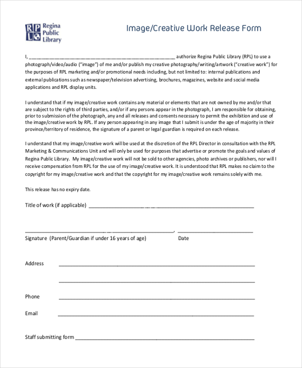 FREE 13+ Work Release Form Samples, PDF, MS Word, Google Docs