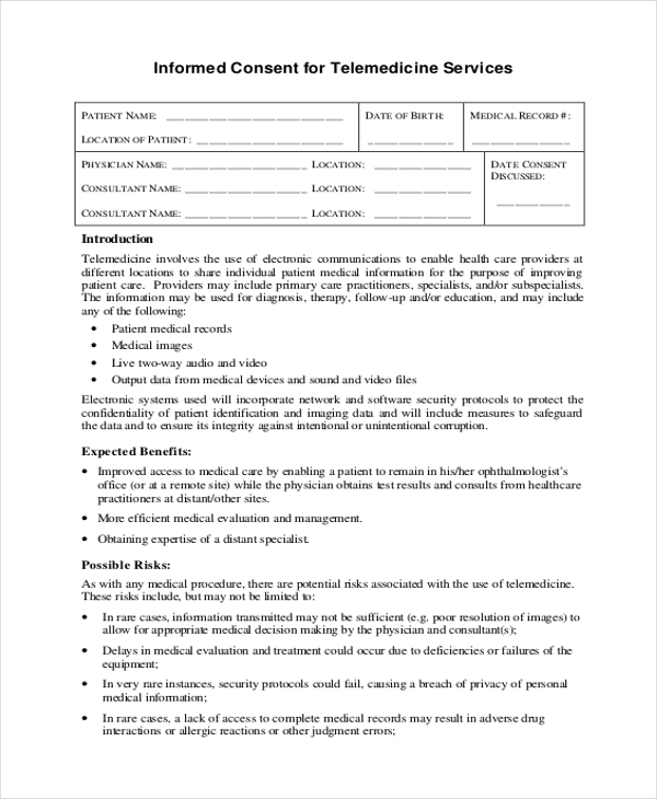 FREE 15+ Informed Consent Form Samples, PDF, MS Word, Google Docs, Excel