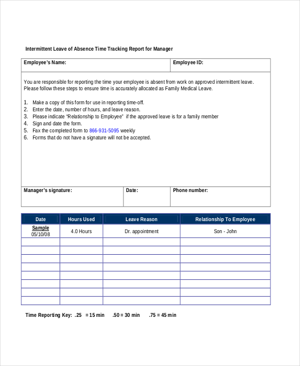 FREE 10+ Sample Time Tracking Forms in PDF | MS Word | Excel