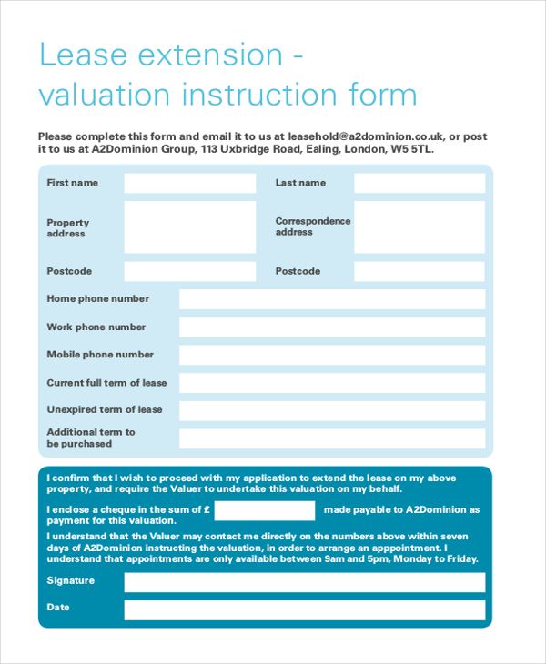 FREE 10+ Sample Lease Extension Forms in PDF | Word | Excel
