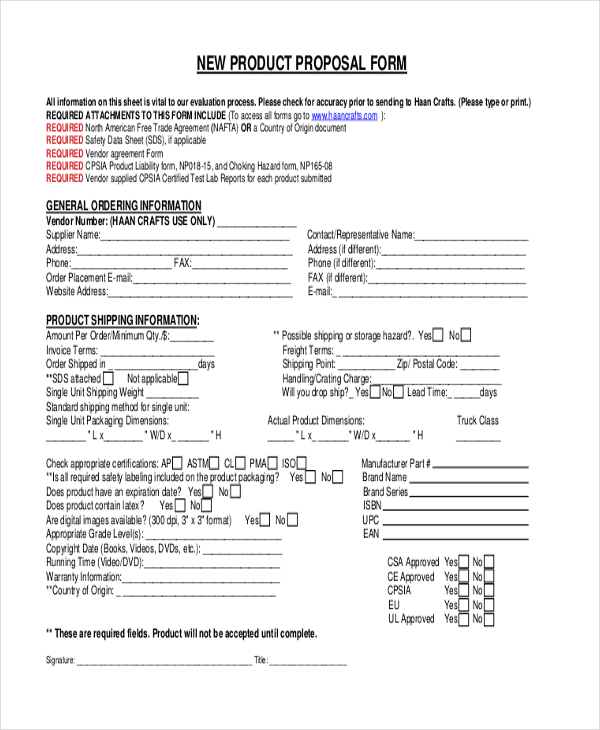 FREE 9+ Product Proposal Forms in MS Word | PDF | Excel