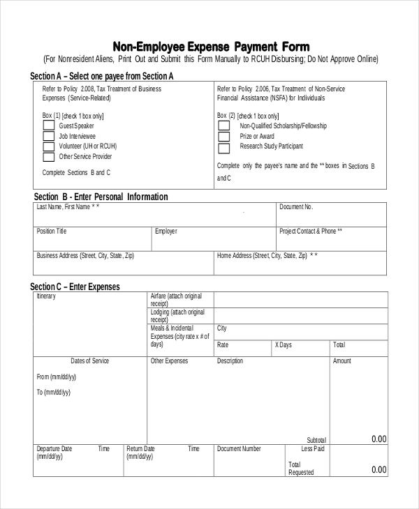 FREE 13+ Travel Expense Form Samples, PDF, MS Word, Google Docs, Excel