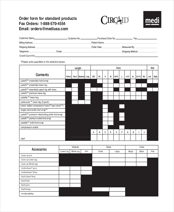 FREE 13+ Sample Product Order Forms in PDF | Excel | Word