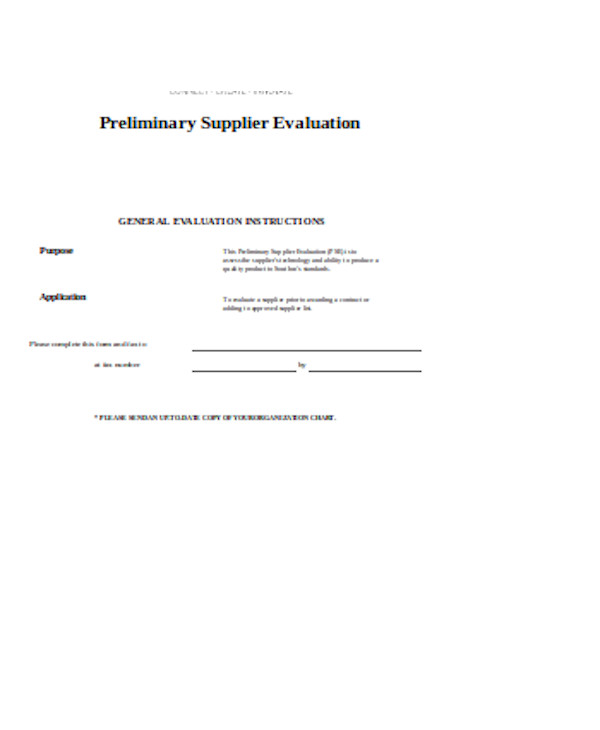 FREE 12+ Sample Supplier Evaluation Forms in PDF | MS Word | Excel