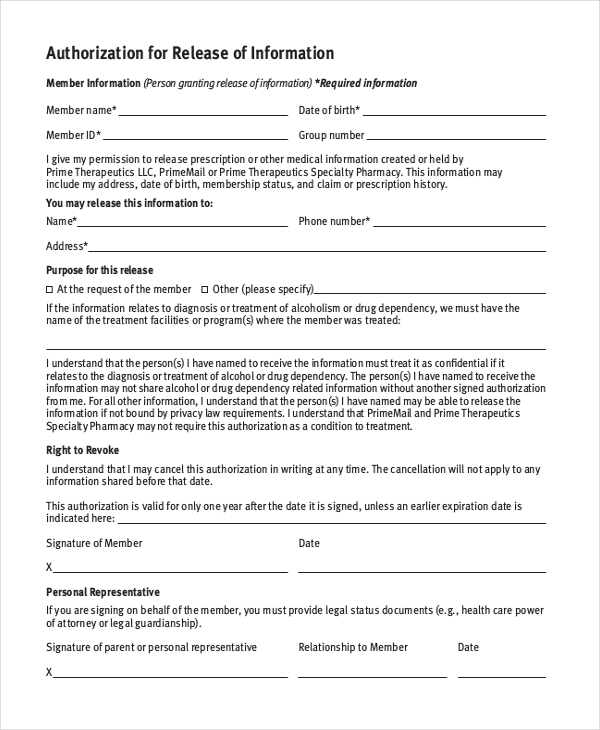 FREE 10+ Sample Release of Information Forms in PDF | Word | Excel