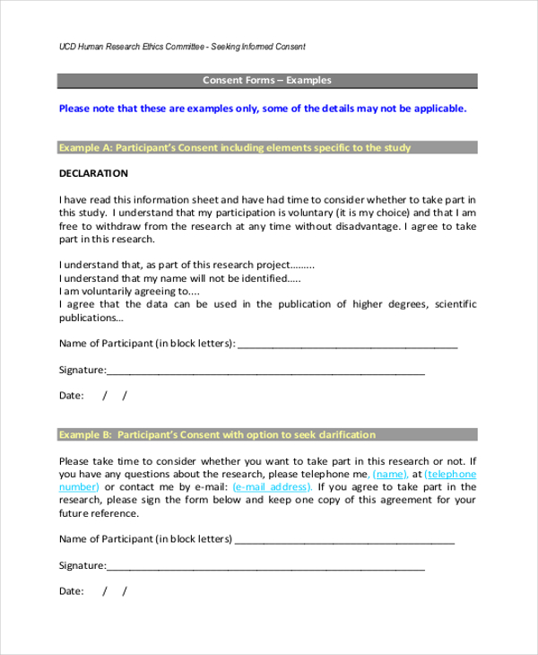 FREE 15+ Informed Consent Form Samples, PDF, MS Word, Google Docs, Excel