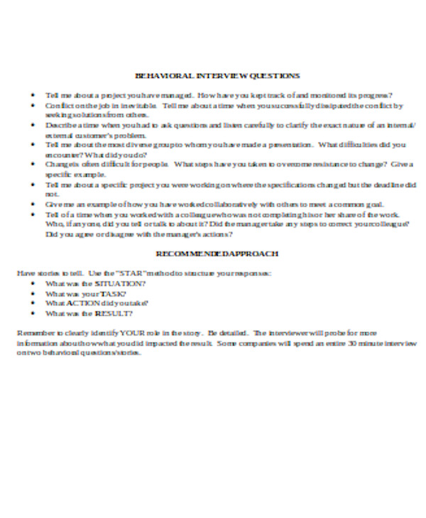 FREE 12+ Interview Questionnaire Form Samples, PDF, MS Word, Google ...