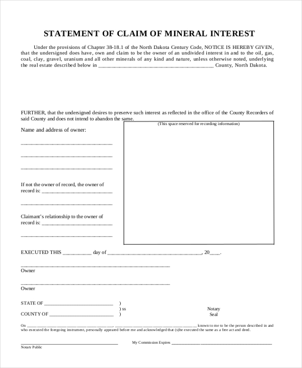FREE 14+ Statement of Claim Form Samples, PDF, MS Word, Google Docs, Excel
