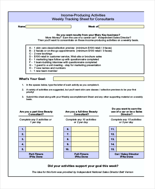 FREE 13+ Sales Tracking Form Samples, PDF, MS Word, Google Docs, Excel