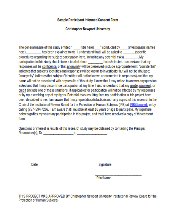 Sample Informed Consent For Psychological Assessment Classles Democracy