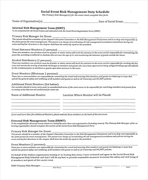 FREE 10+ Sample Event Management Forms in PDF | MS Word